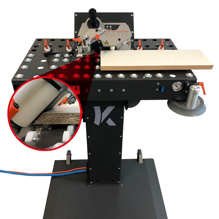Zero-joint edgebanding machine for moldet parts